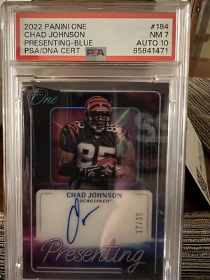 2022 PANINI ONE CHAD JOHNSON PRESENTING-BLUE #184 | eBay