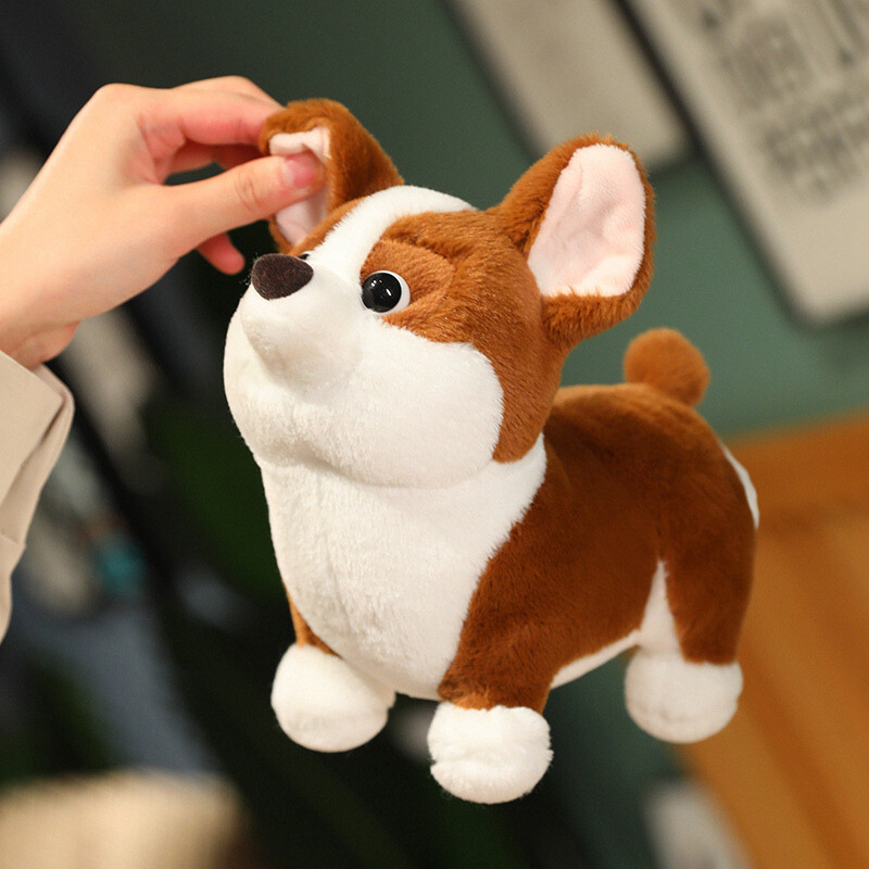 Cute Plush Corgi Dog Toy Soft And Huggable Stuffed Animal For Kids And ...