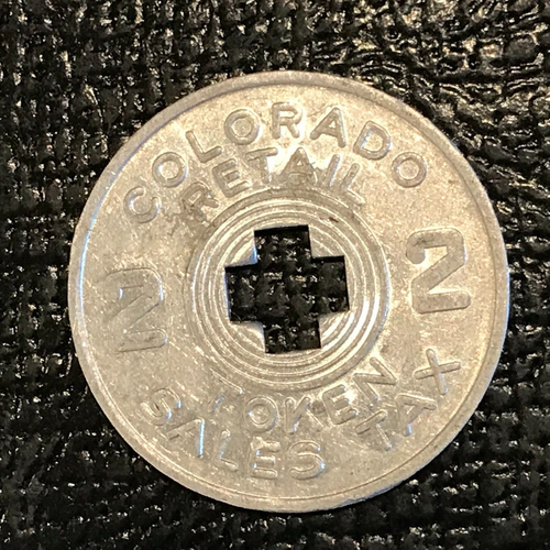 HIGH GRADE AU 2 MILS COLORADO RETAIL SALES TAX TOKEN -DEC130 | eBay