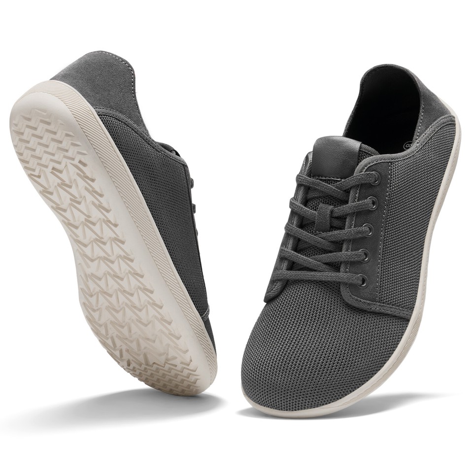 HEEZ Men Wide Toe Sneakers Zero Drop Casual Barefoot Shoes Slip On ...