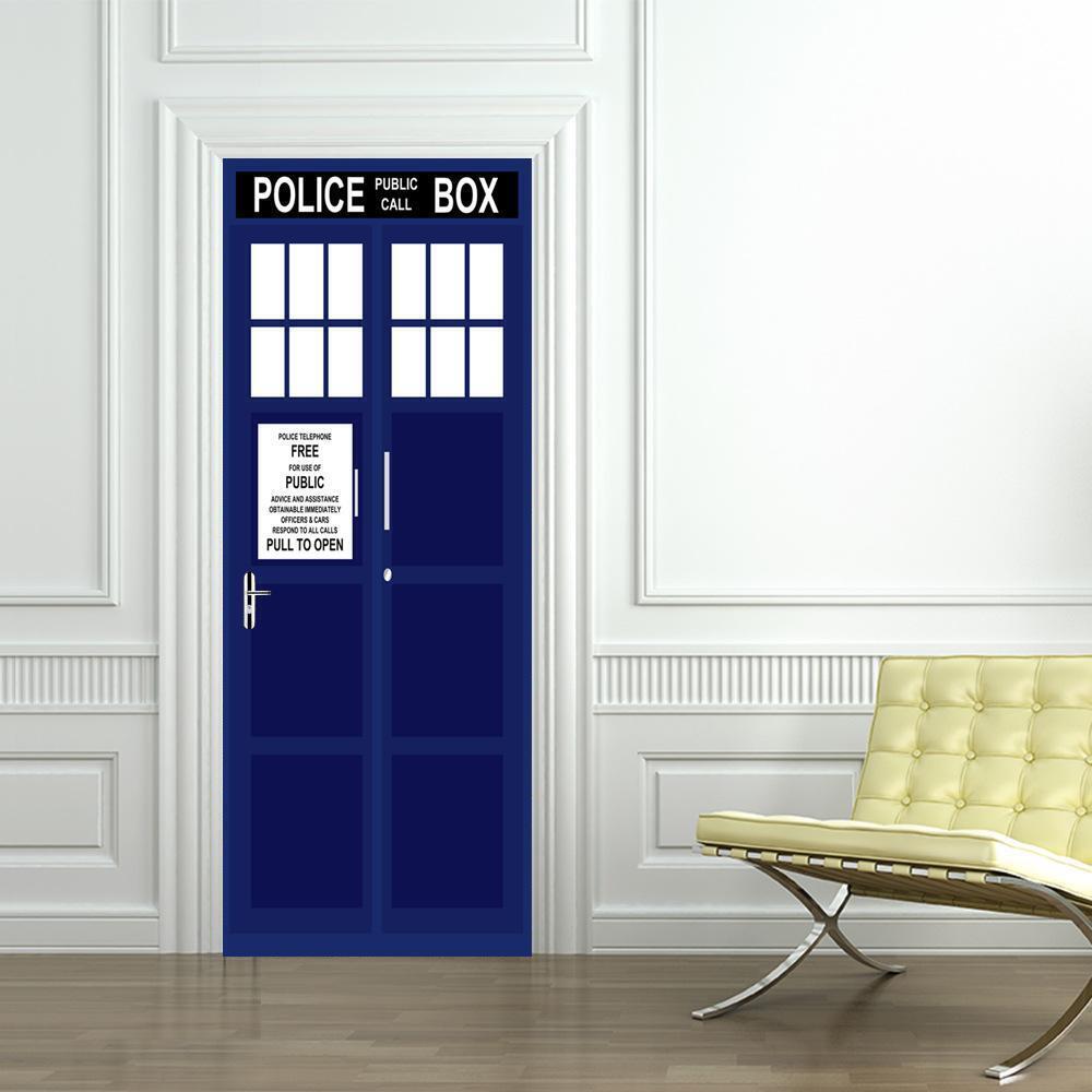 Doctor Who Tardis Door Decal Door Stickers Tardis Doctor Who