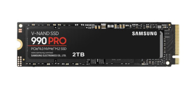 Samsung 990 Pro 2TB Gen4 NVMe SSD 7450MB/s 6900MB/s R/W 1550K/1200K ...
