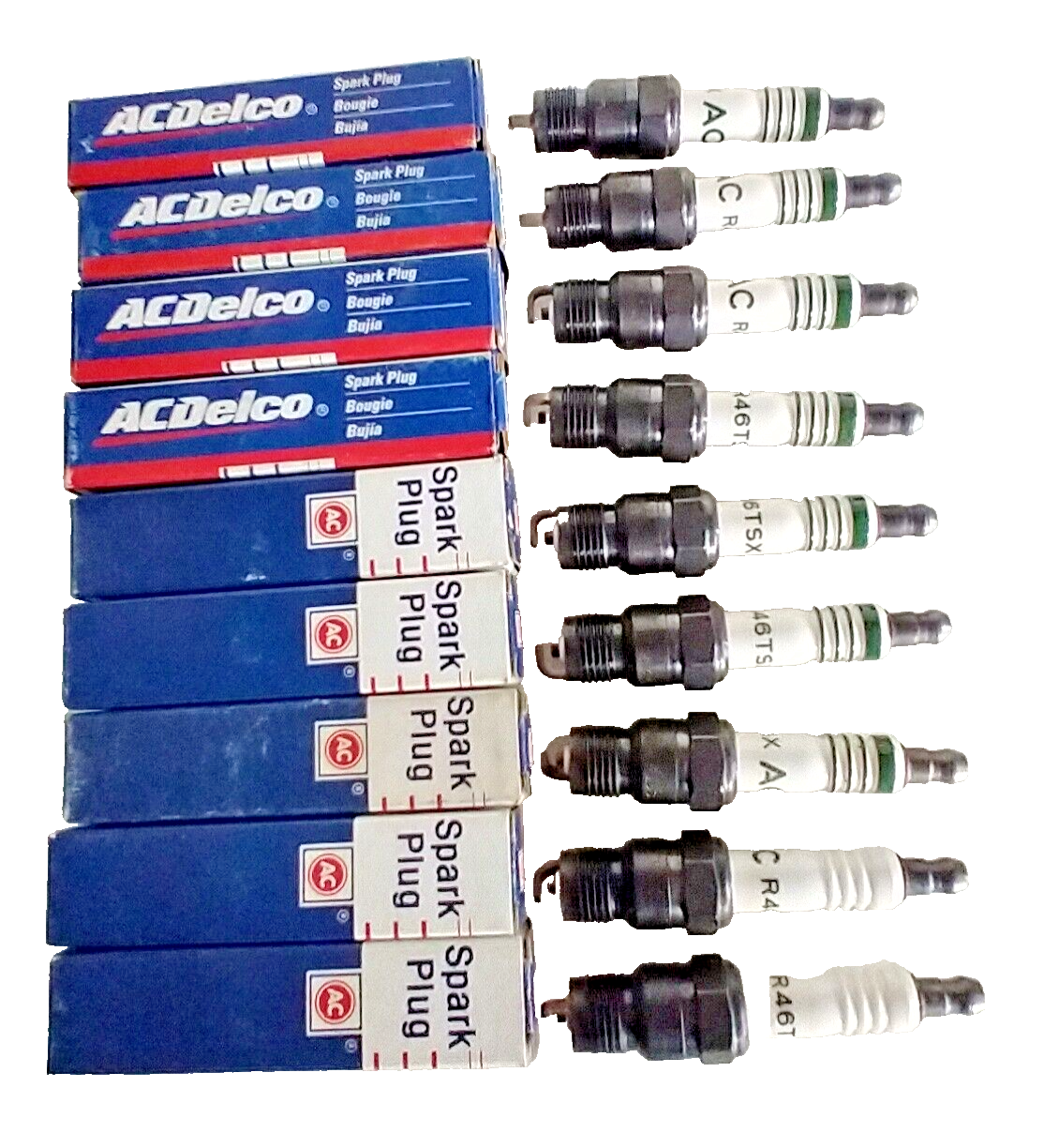 Lot of 9 Spark Plugs ACDELCO R46TSX (Made in USA) | eBay
