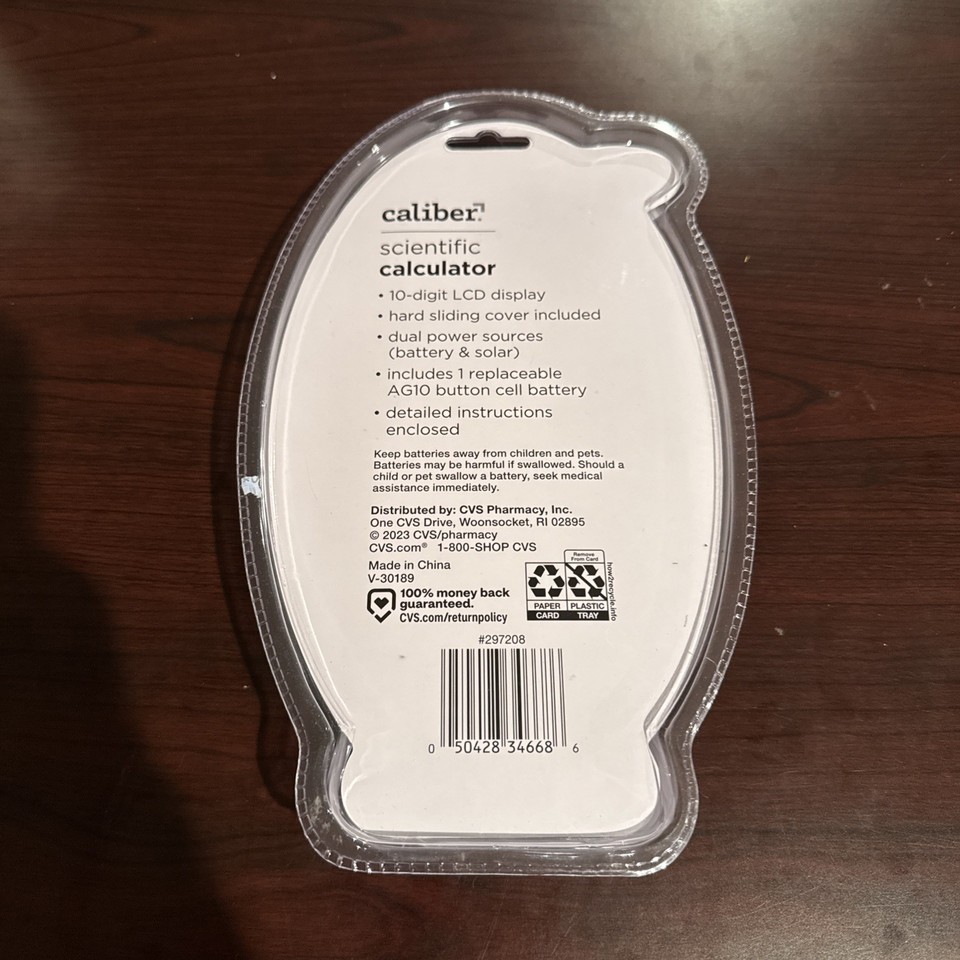 Caliber Scientific Calculator 10-Digit LCD Display 240 Functions W ...