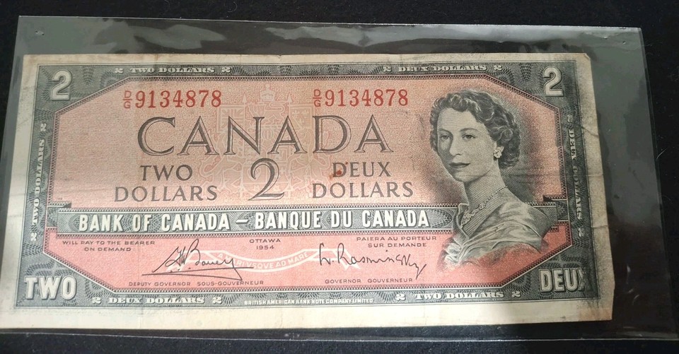 Canadian $2 Bill - Devil's Head - 1954 | eBay