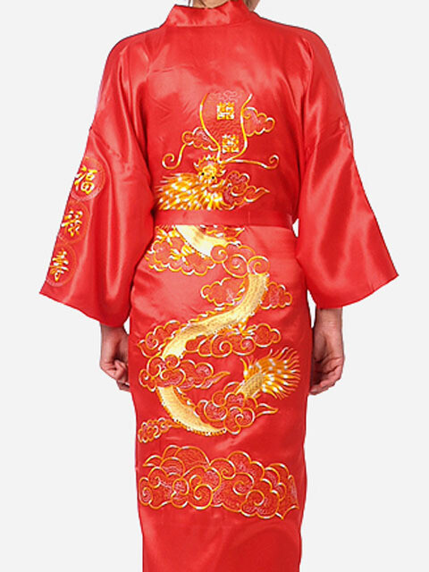 Dragon Robe Embroidered Silk Chinese Dragon Robe Opera Or Theatre: