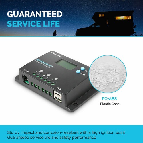 Renogy 10A Solar Battery Charge Controller PWM Wanderer Regulator LCD ...
