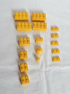 Pat Pend Lot 1960's 70's LEGO System ~ 15+ Pieces ~ Yellow Bricks VTG ...