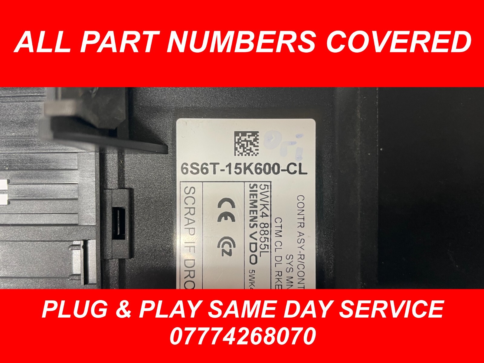 Ford Fiesta Mk6 2002-2008 BCM Central Locking Module 6S6T15K600CL for ...