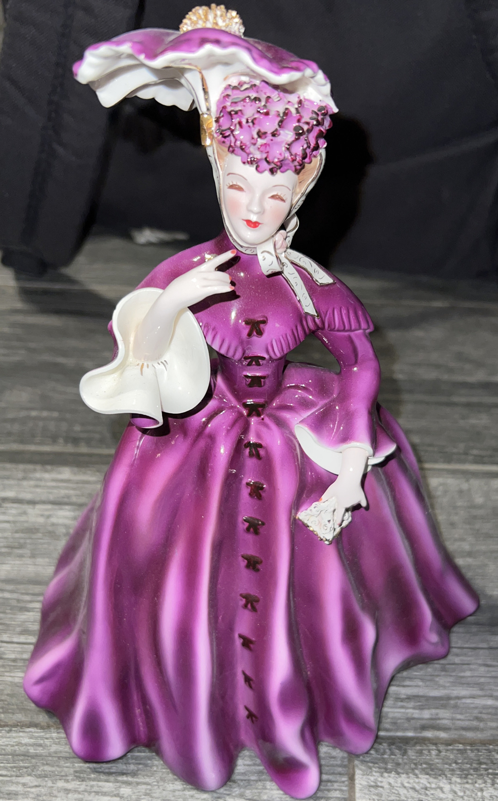 Vintage 1953 Florence Ceramics Vivian Lady Figurine Parasol Victorian ...