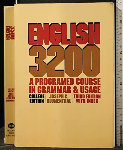 English 3200 : A Programmed Course in Grammar and Usage - College ...