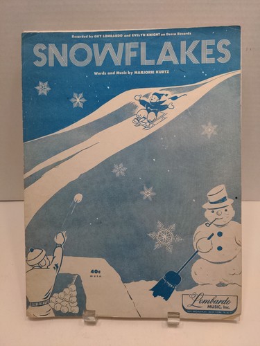 1951 Snowflakes Sheet Music Piano Voice Ukulele Christmas Holiday ...