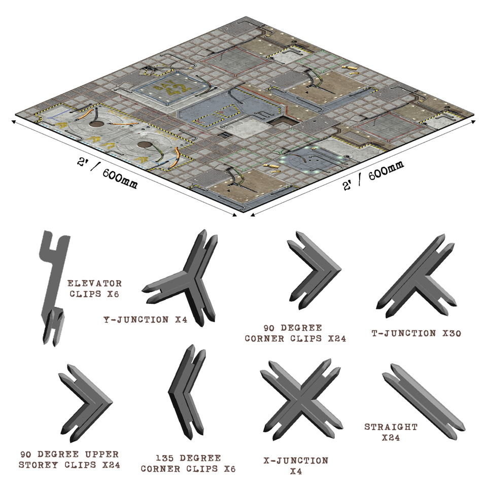 Frontier Core Set Battle Systems Sci-Fi Terrain (28-35mm, Modular, 329 ...