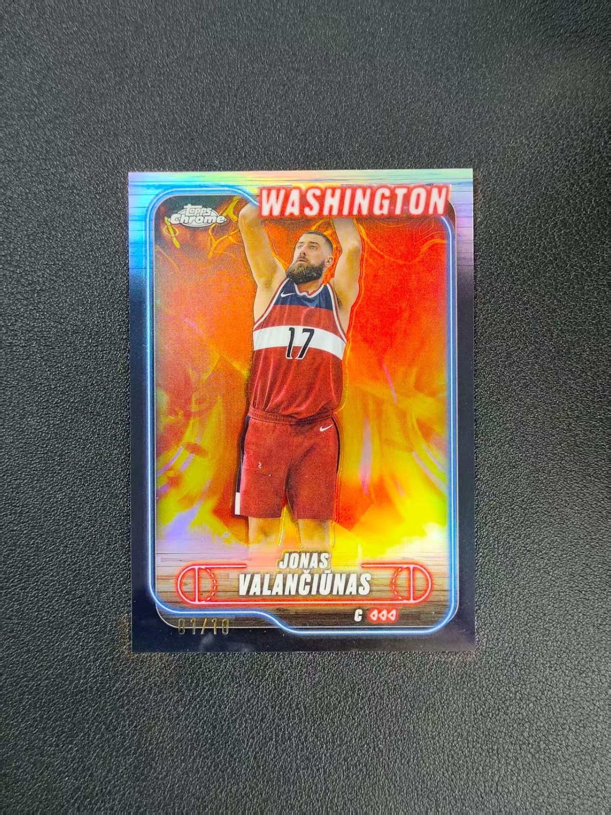 Jonas Valanciunas 2024 Topps Chrome #91 Gold Geometric Refractor /50 ...