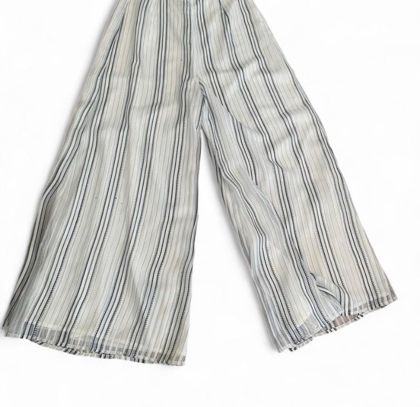 Womens Size 12 Blessed Are The Meek Stripped Jumpsuit W/ Cut Out And ...