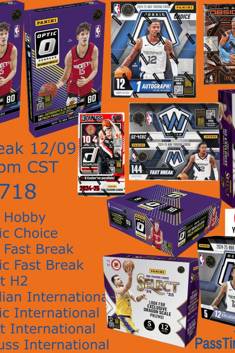 2024-25 OPTIC MOSAIC SELECT BASKETBALL - 10x Box Hobby Mix - PYT BREAK ...