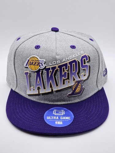 Los Angeles Lakers Ultra Game SnapBack Lakers Hat Double Logo Spell Out ...