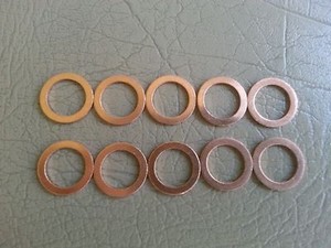 VW AUDI OIL DRAIN PLUG SEAL CRUSH WASHER X10 MADE IN GERMANY N0138492 ...