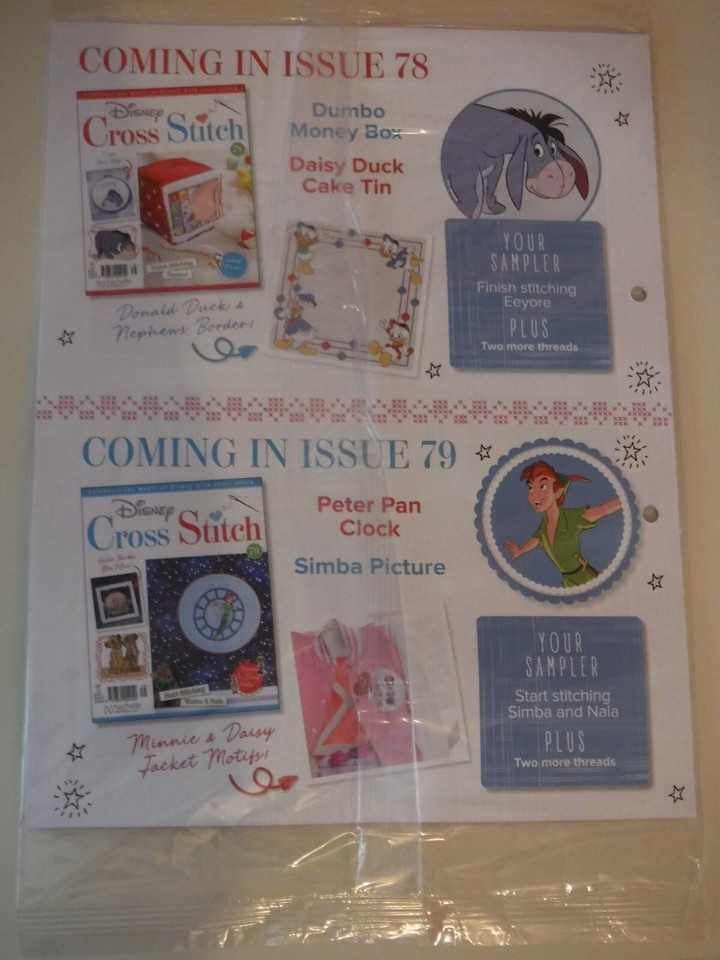 HACHETTE PARTWORKS -DISNEY CROSS STITCH MAGAZINE - ISSUE #77 WITH ...