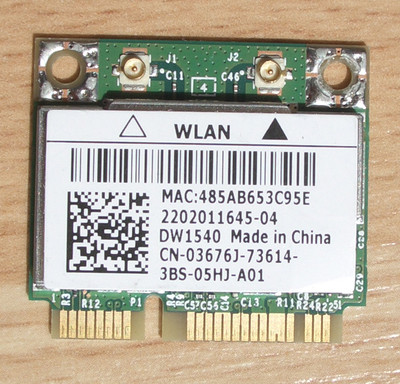 Dell Wireless DW1540 WiFi Wlan Model:BCM943228HM4L 802.11a/b/g/n 03676J ...
