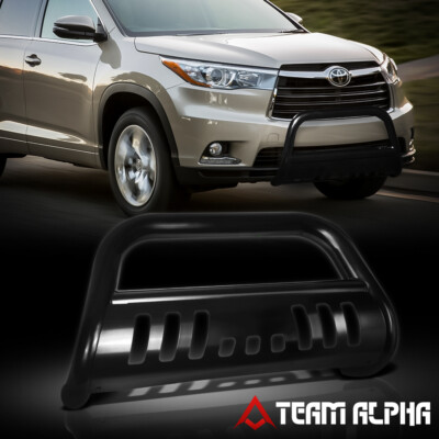Fits 2014-2016 Toyota Highlander Bull Bar Black Mild Steel 3"Grille ...