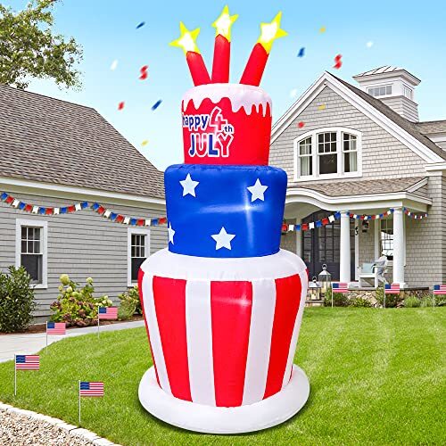 6FT Patriotic Independence Day 4th of July Inflatables Outdoor | eBay