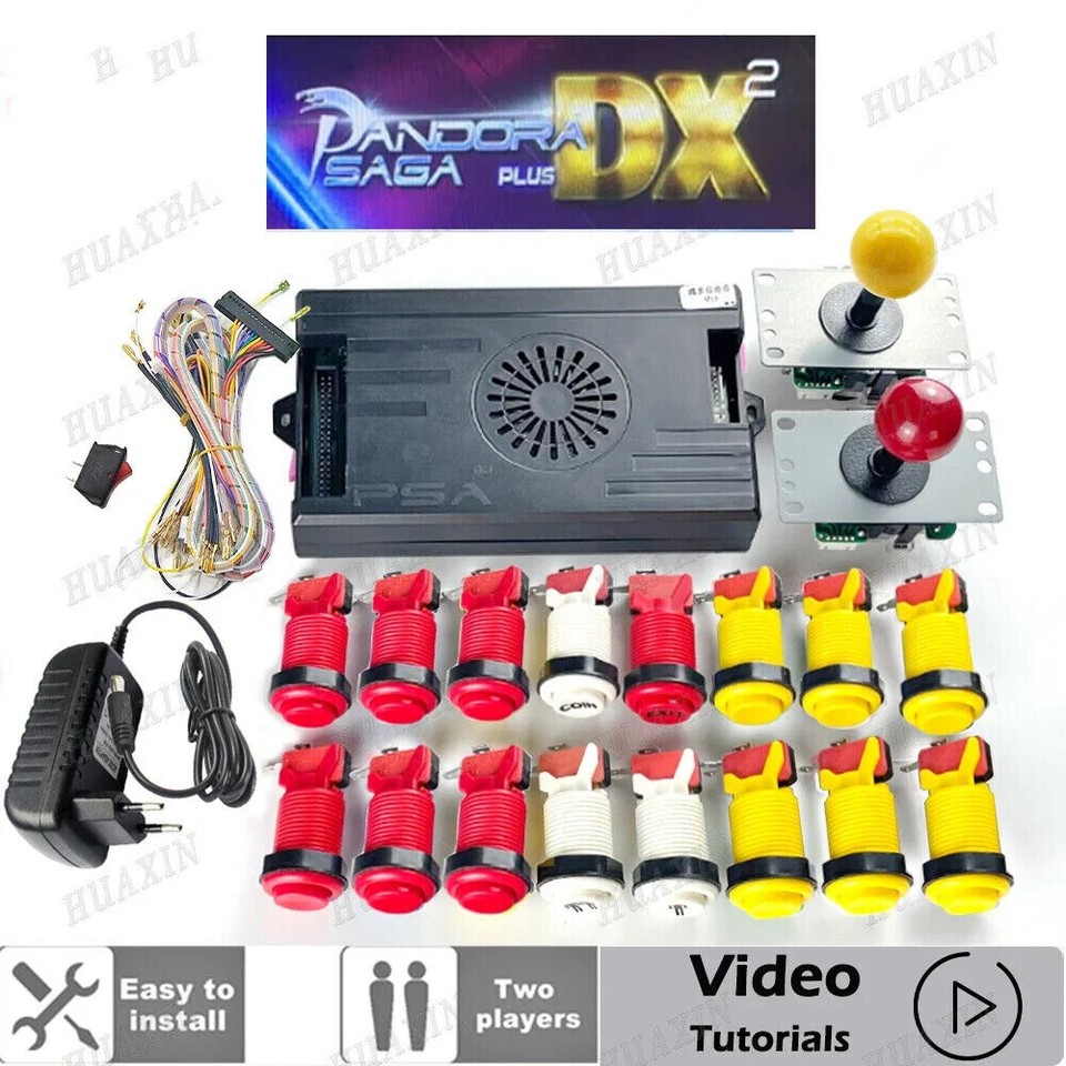 Pandora Saga DX 9800 In 1 Box Kit 5PIN Joystick HAPP Push Button Family ...