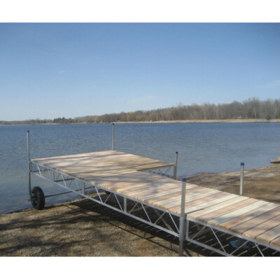 Patriot Docks Roll in Patio Boat Lake dock with Cedar Decking 16, 24 ...
