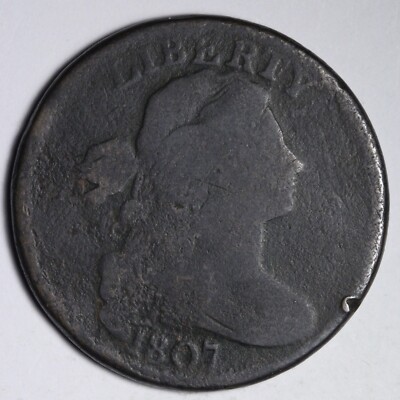 1807 Draped Bust Large Cent VG DIES ROTATED 180 E239 RCNM | eBay