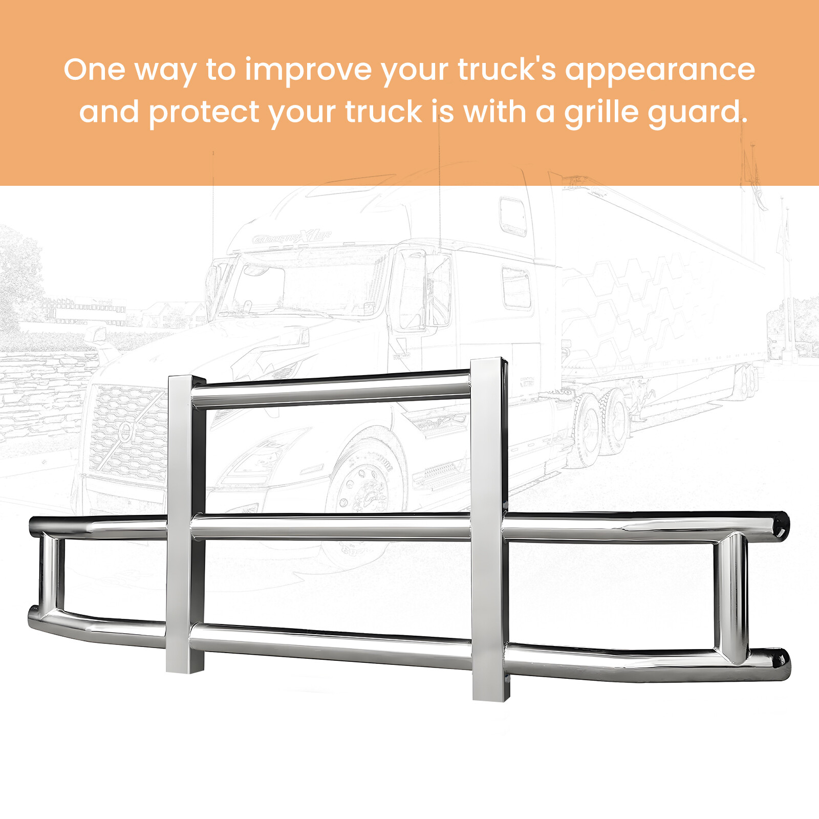 Heavy Duty Truck Front Deer Bumper For Freightliner Cascadia 2008-2023 ...