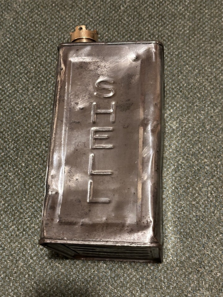 A Vintage Shell ‘clam’ Two Gallon Petrol Can. Bare Metal Finish. | eBay UK