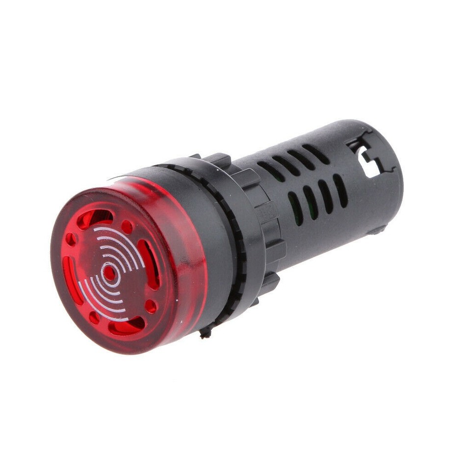 2Pcs Level 3 12V Red LED Buzzer Alarm Signal Indicator Flash Light ...