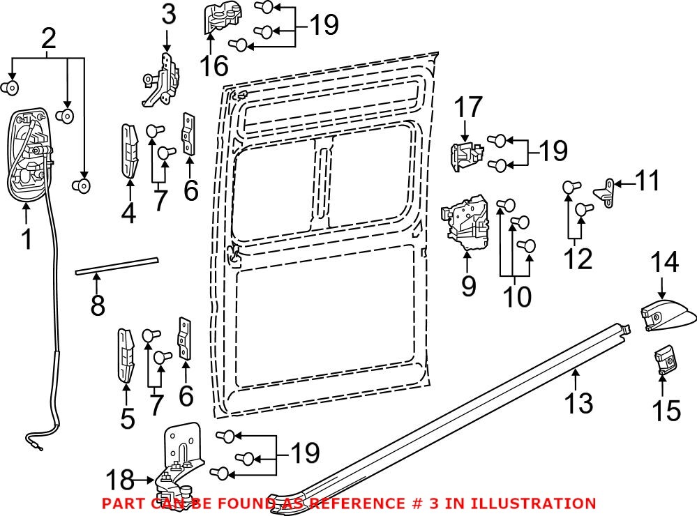 Genuine Mopar Rear Door Latch Assembly 68229629AA | eBay