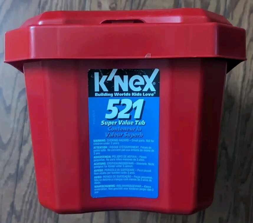 K'NEX Super Value Tub 521 pc Construction Building Set, Pre-Owned ...