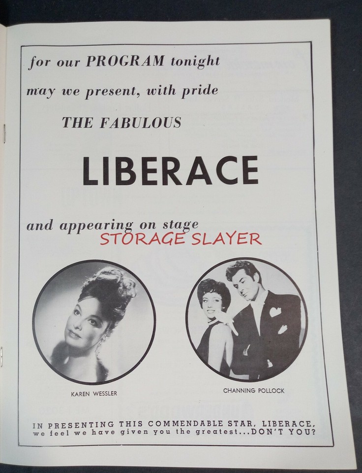 Liberace Ku Klux Klan Naughty Cartoon 1965 Program Texas State Fair ...