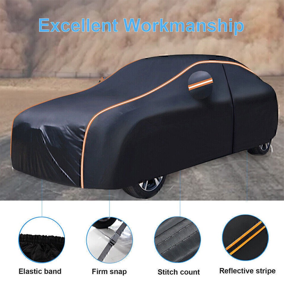 Car Cover 420D Waterproof All Weather for car Full car Cover Rain Sun ...