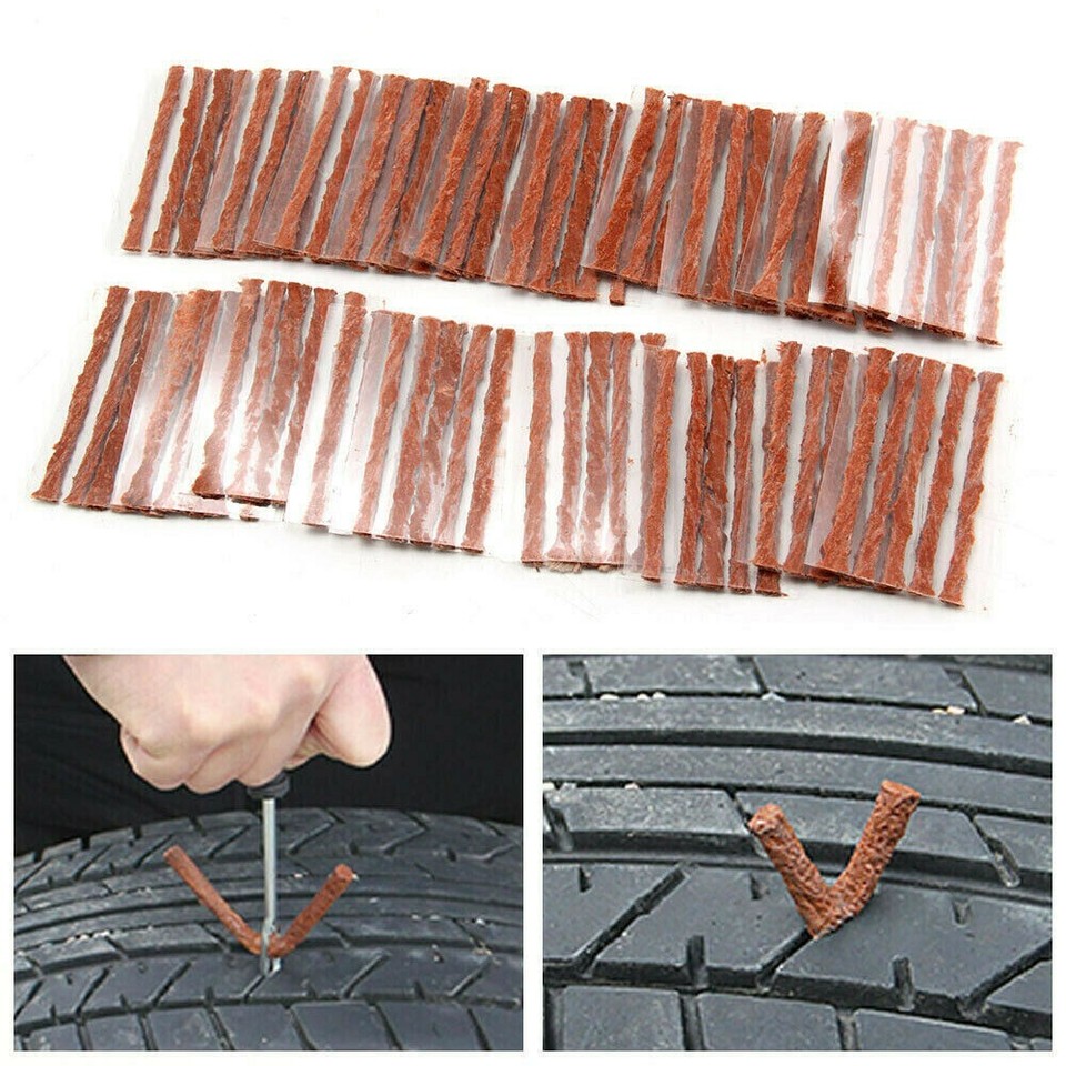 5-100 Tubeless Tire Tyre Puncture Repair Kit Strips Plug Car Van Truck ...