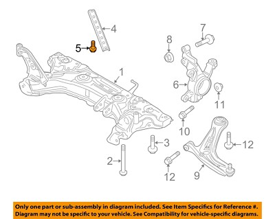 FORD OEM 11-18 Fiesta Front Suspension-Support Brace Bolt W500233S442 ...