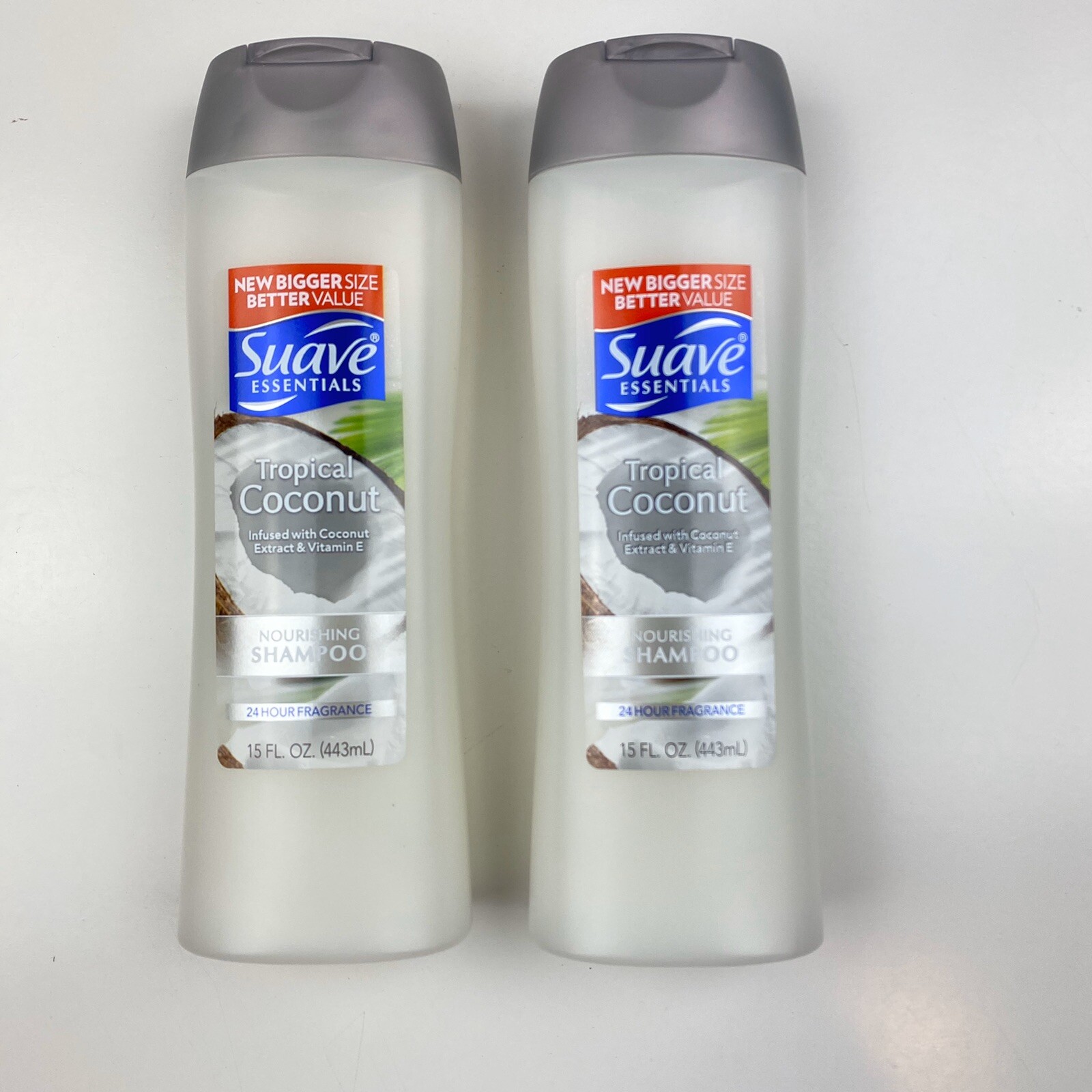 2 Suave Essentials Tropical Coconut Nourshing Shampoo 24 Hr Fragrance ...