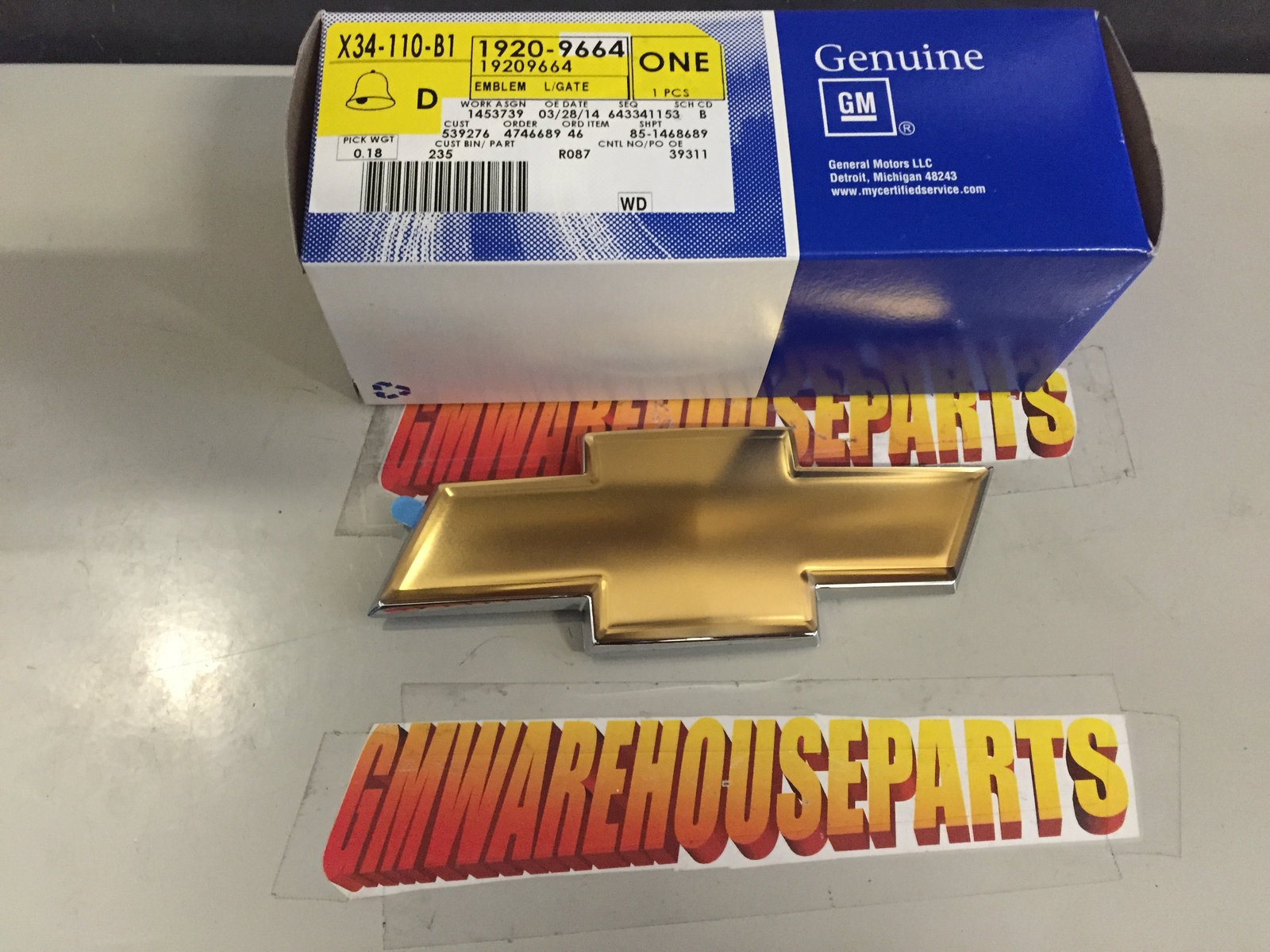 2006-2011 HHR TAILGATE LIFTGATE GOLD BOWTIE EMBLEM NEW GM # 19209664 | eBay