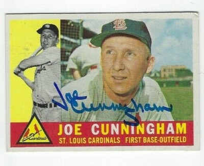 Joe Cunningham Autographed 1960 Topps Signed Baseball Card #40 ...