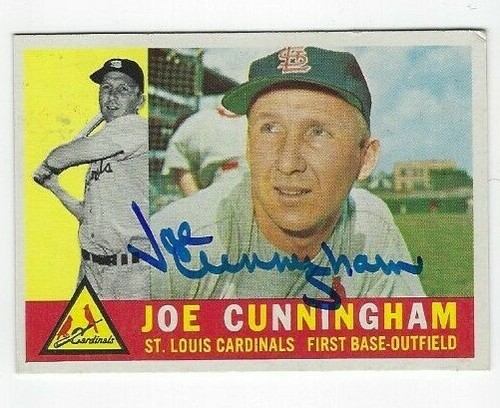 Joe Cunningham Autographed 1960 Topps Signed Baseball Card #40 ...