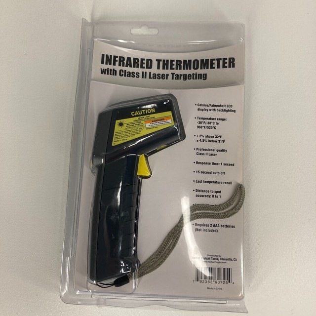 Cen-tech Infrared Thermometer With Class II Laser Targeting 69465 UPC ...