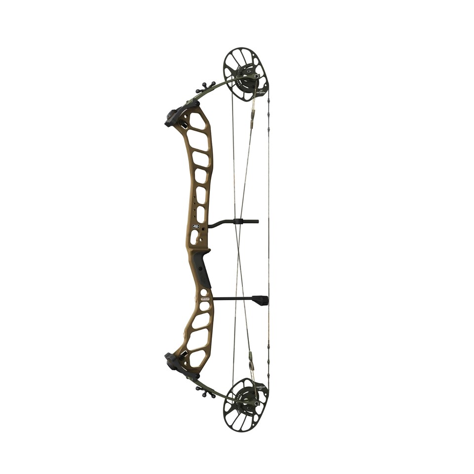 PSE Drive NXT Bow 45 to 70#, RH, DL 24" to 31", Brown Riser/Green Limbs ...