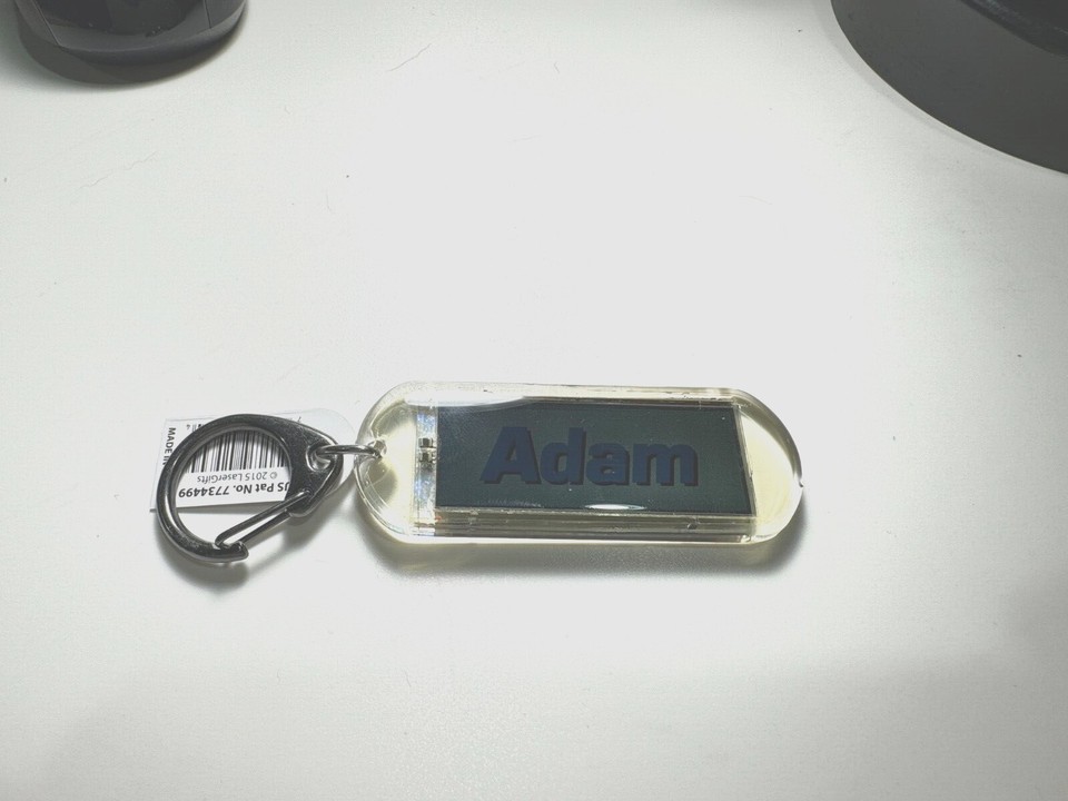 A, B, C Acrylic Blinking Solar Powered Key Chain 4.25” Long w/Snap Ring ...