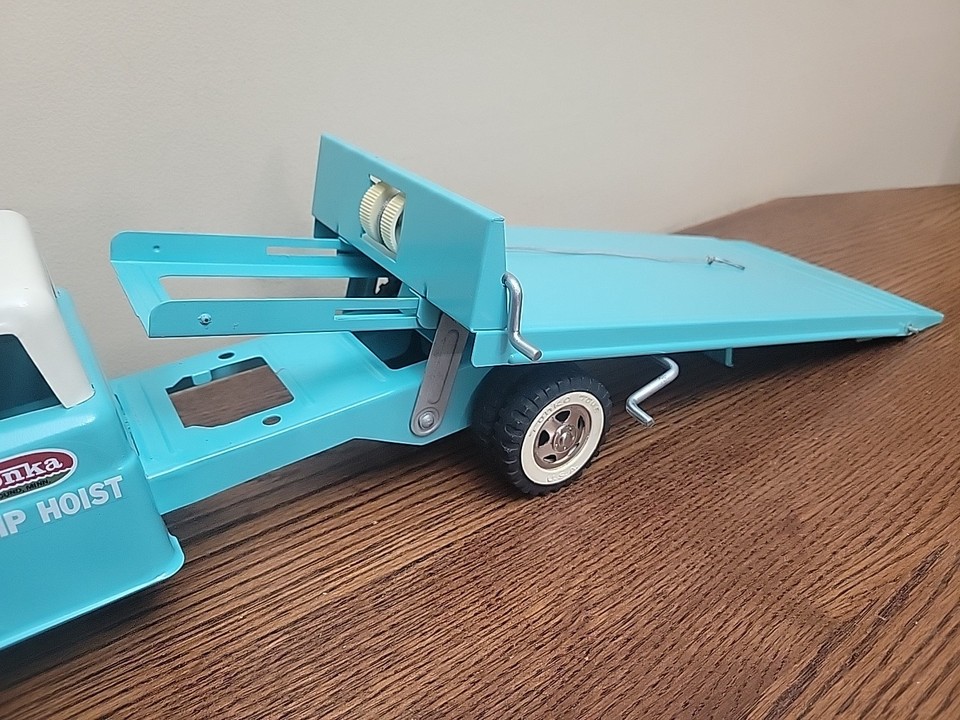 Vintage 1964 Tonka Ramp Hoist Flat Bed Tow Truck Restored Rare Color ...