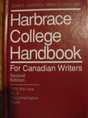 Harbrace College Handbook for Canadian Writers - Hardcover - GOOD | eBay