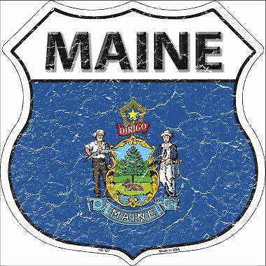 Maine State Flag Highway Shield Metal Sign HS-127 | eBay
