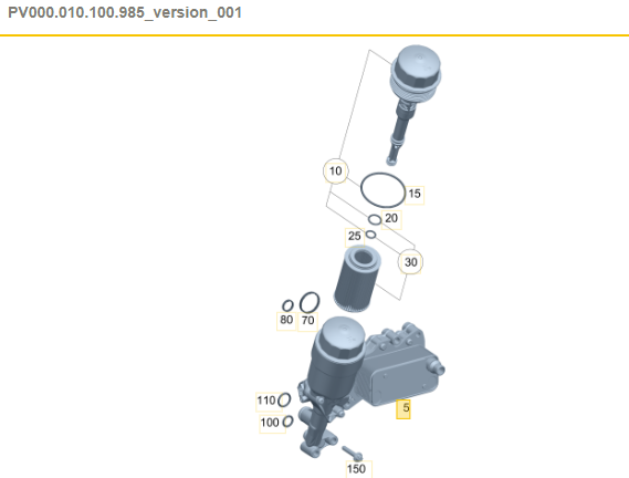 OIL FILTER HOUSING & COOLER A6511801310, A6511800810 FOR MERCEDES OM651 ...