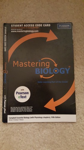 Mastering Biology Student Access Kit with Pearson EText 9780321542939| eBay